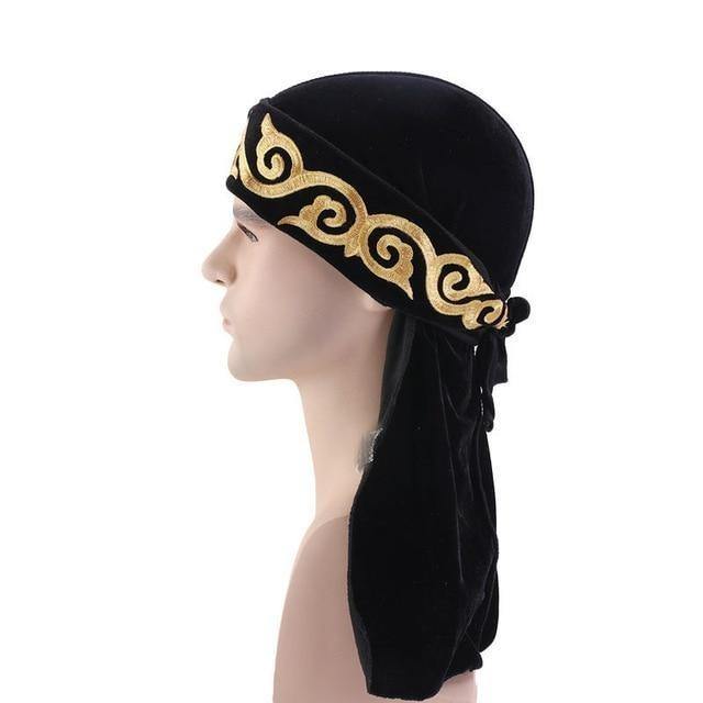Durag velours brodé noir | Durag & waves